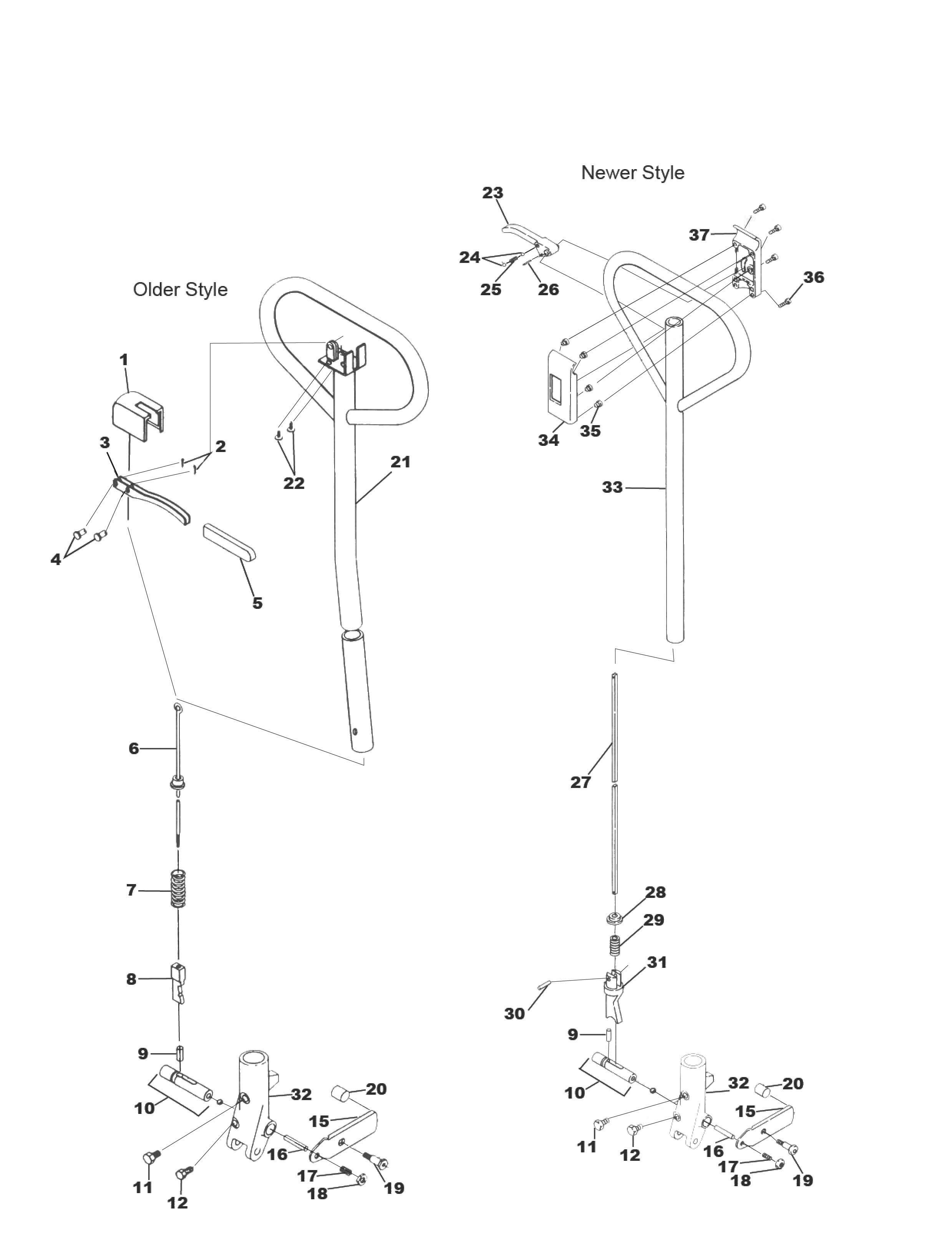 Rol-Lift Series T & E Hand Control Handle